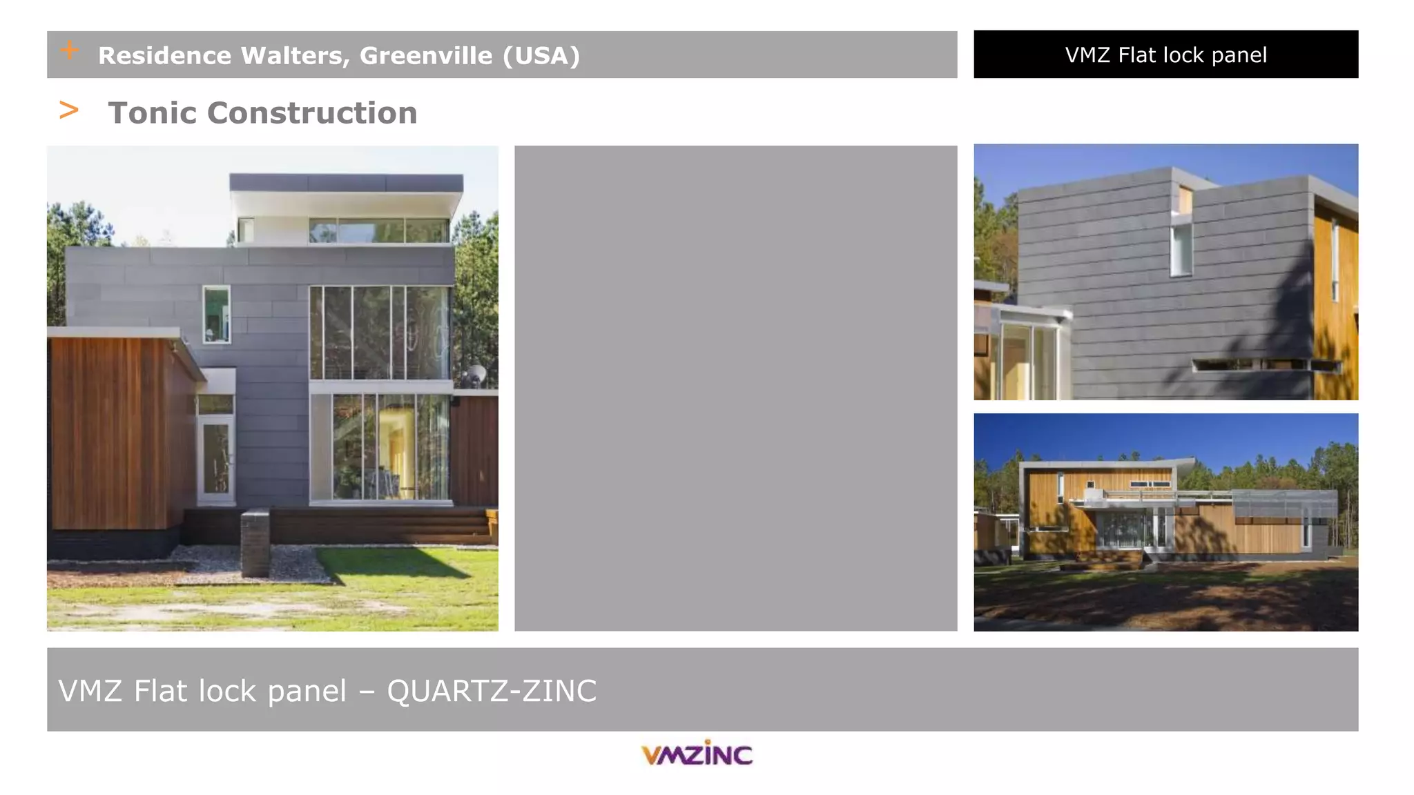 VMZINC Flat lock panel | PPT