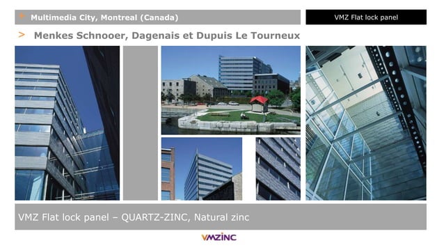 VMZINC Flat lock panel | PPT
