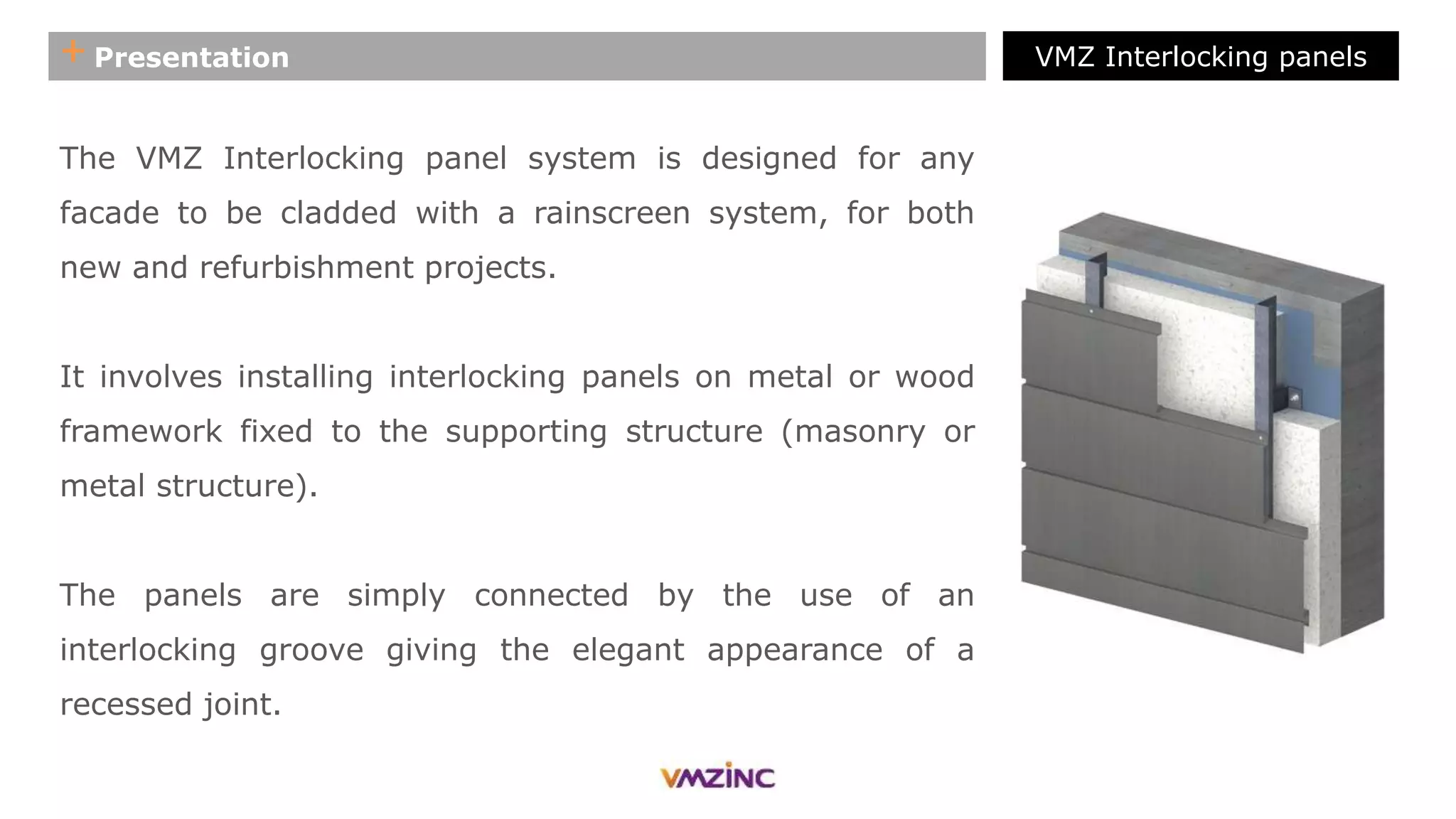 VMZINC Interlocking panels | PPTX