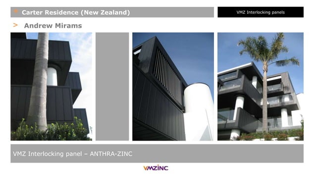 VMZINC Interlocking panels | PPTX | Civil Engineering Industry | Industries