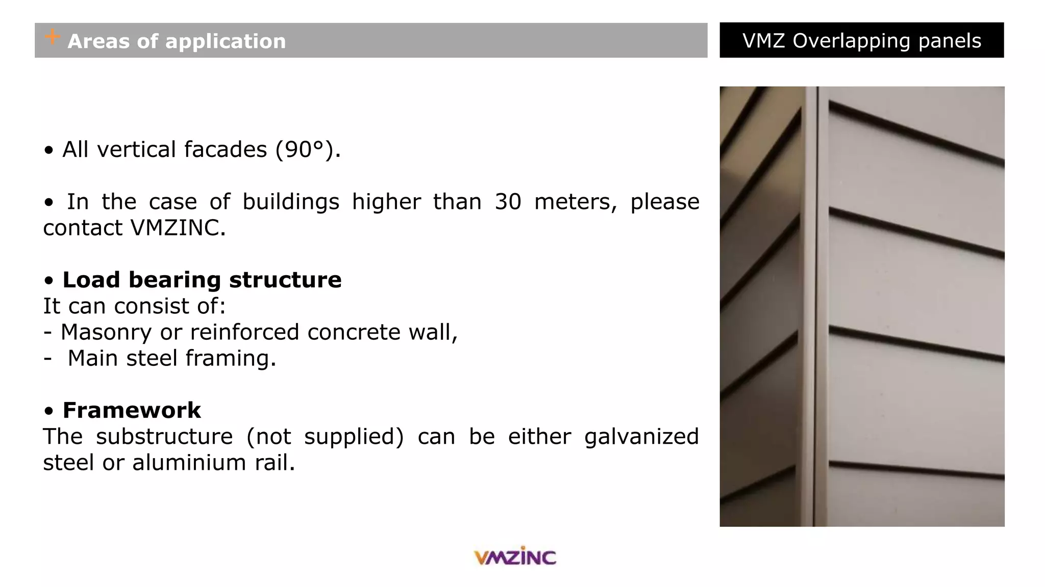 VMZINC Overlapping panels | PPT