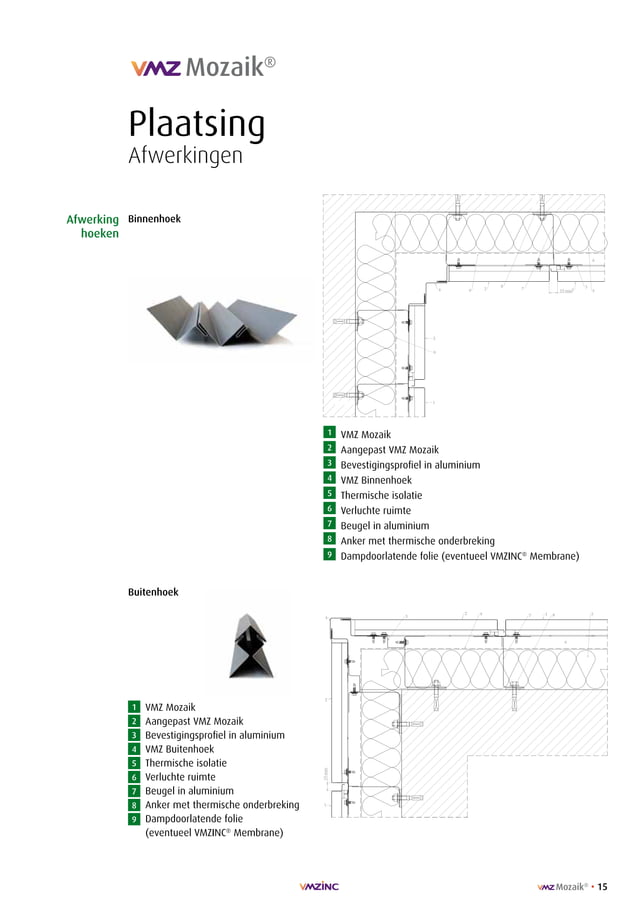 Vmzinc-plaatsingsgids vmz mozaik | PDF