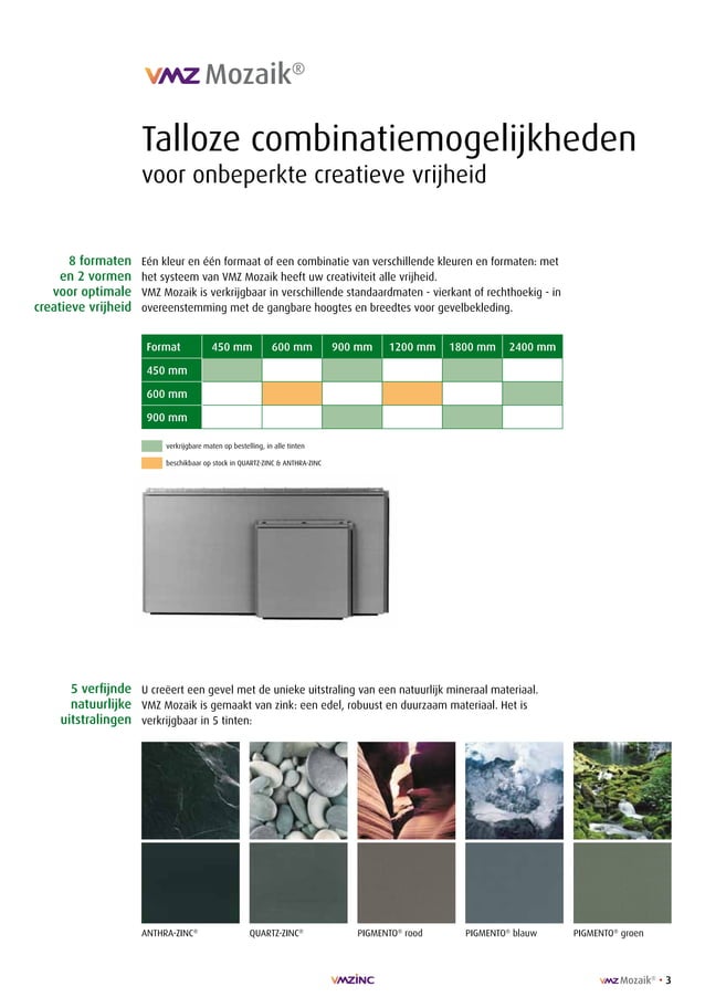 Vmzinc-plaatsingsgids vmz mozaik | PDF
