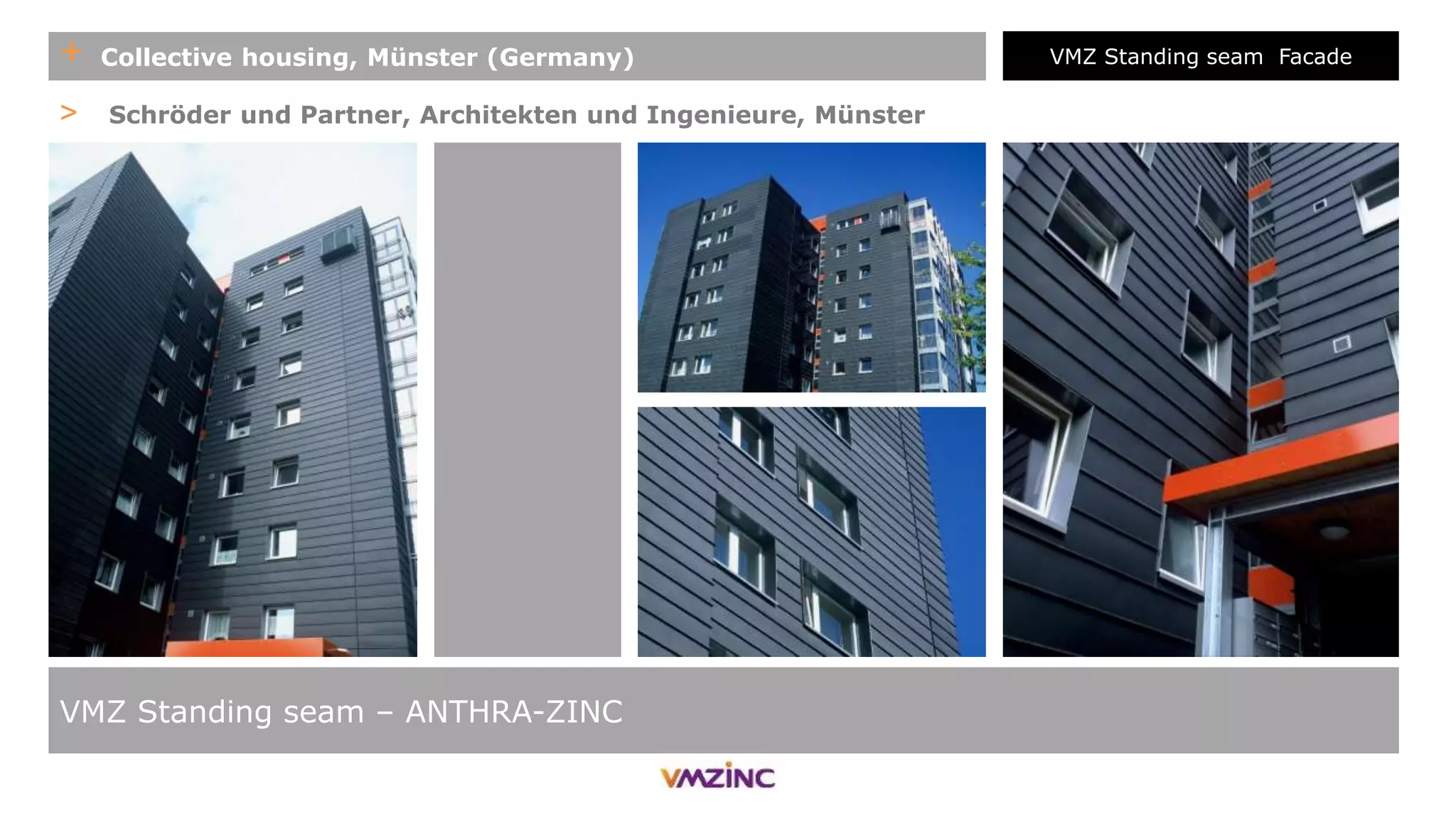 VMZINC Standing seam facade | PPT