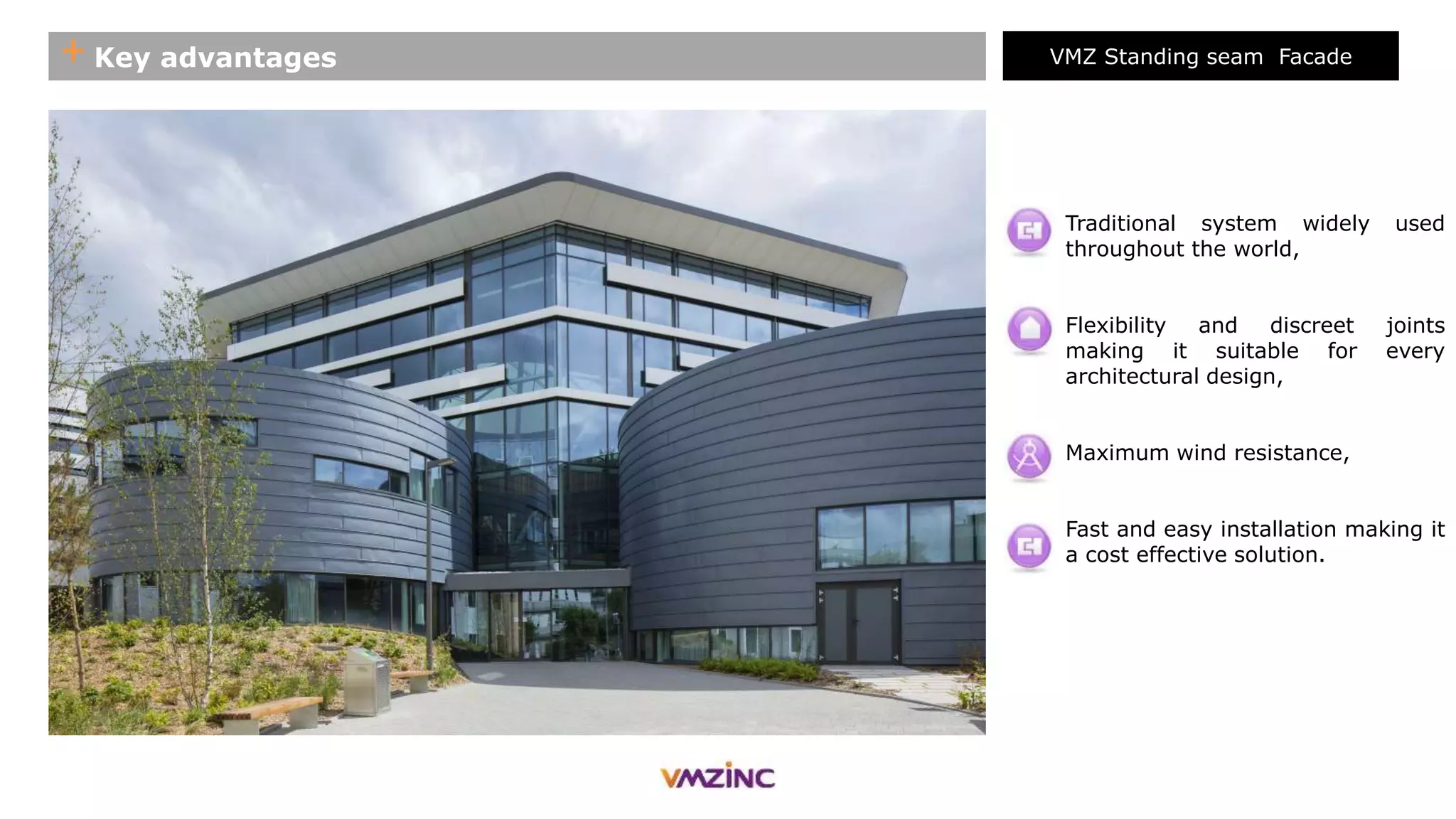VMZINC Standing seam facade | PPT