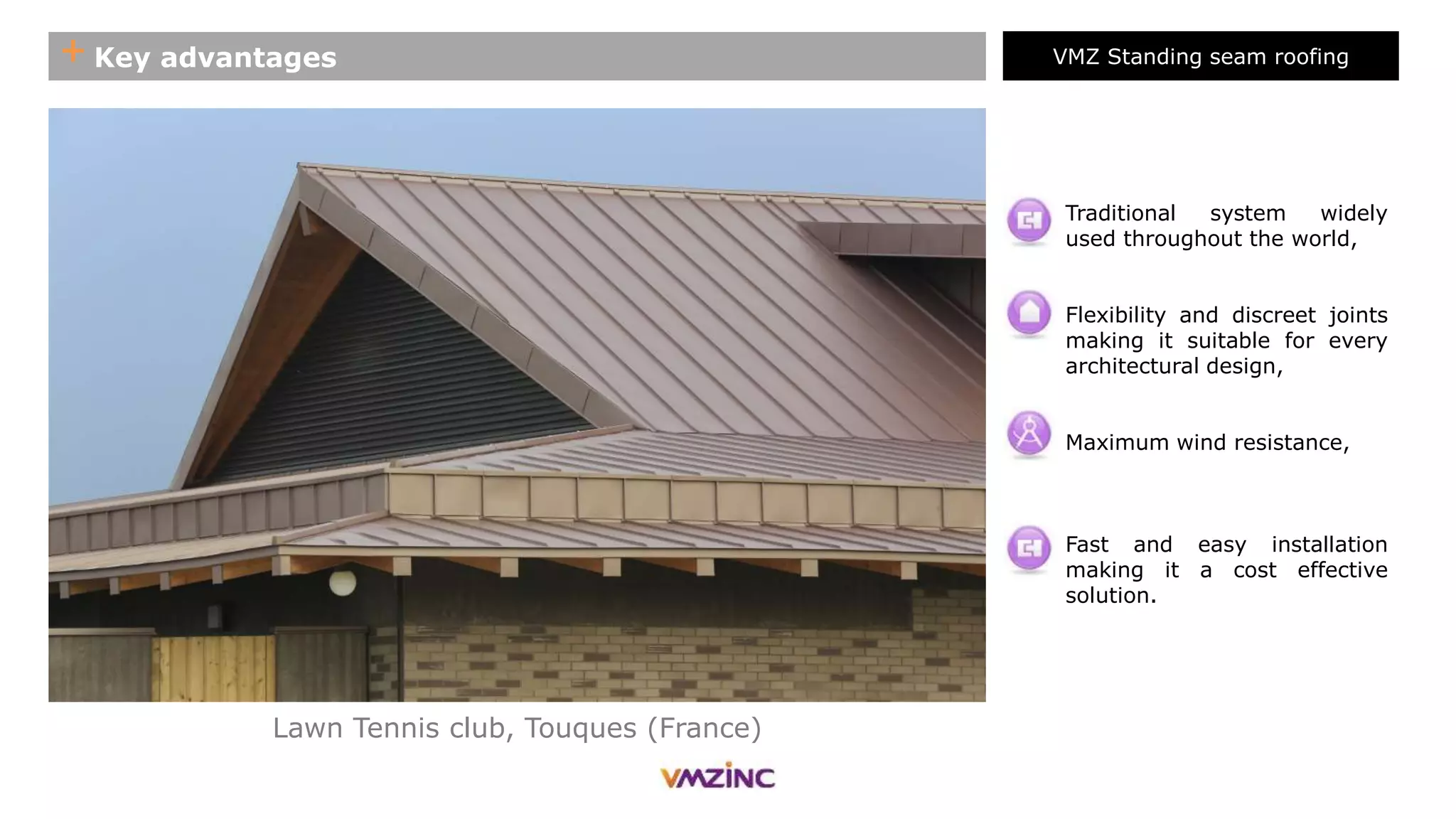 VMZINC Standing seam roofing | PPTX