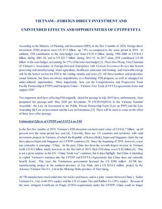 Lawyer in Vietnam Dr Oliver Massmann VIETNAM—FOREIGN DIRECT INVESTMENT AND UNINTENDED EFFECTS ...