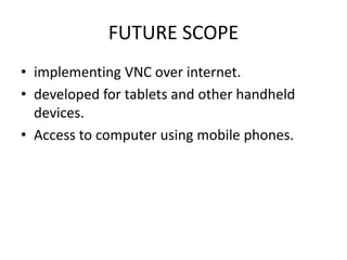 Virtual network computing ppt | PPTX