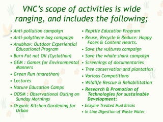 VNC activities in Details | PPT