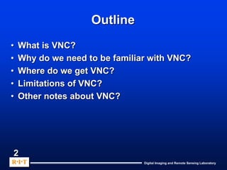 VNC_Lecture.ppt | Operating Systems | Computer Software and Applications
