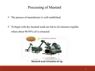 Processing and Extraction of Oilseeds ( Mustard & Sunflower) | PPTX