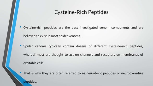 Insect Venom specifically of spiders and Scorpions | PPTX | Chemistry ...