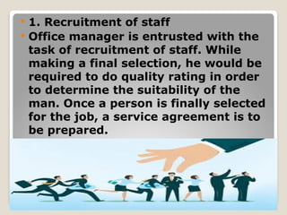 Functions of the Office Manager for Office System Management | PPTX