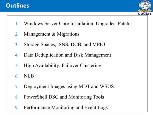 Fail Over Clustering Windows Server 2016 | PPTX