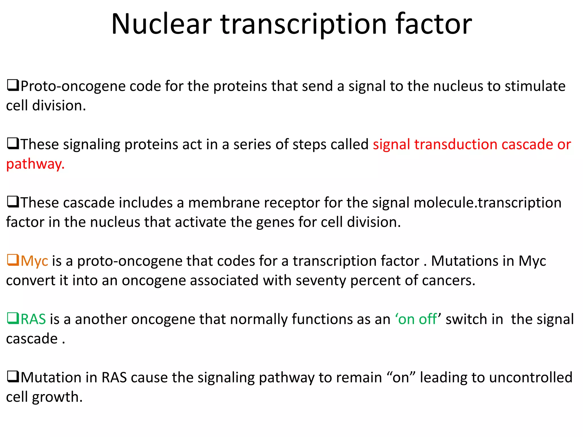 oncogene as a transcription activator | PPTX