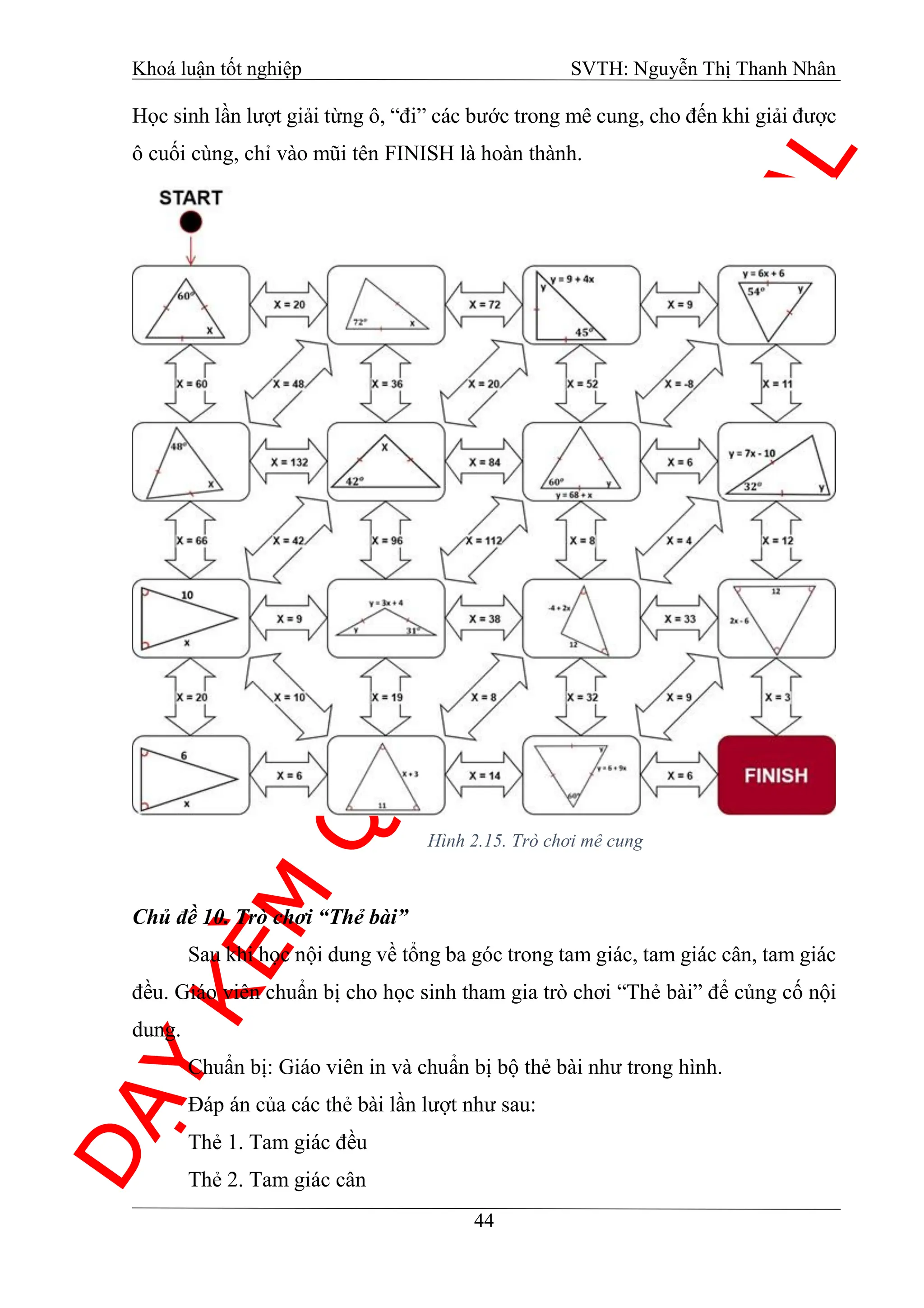 VẬN DỤNG PHƯƠNG PHÁP DẠY HỌC TOÁN QUA HOẠT ĐỘNG TRẢI NGHIỆM VÀO VIỆC DẠY HỌC HÌNH 7 THEO CHƯƠNG ...