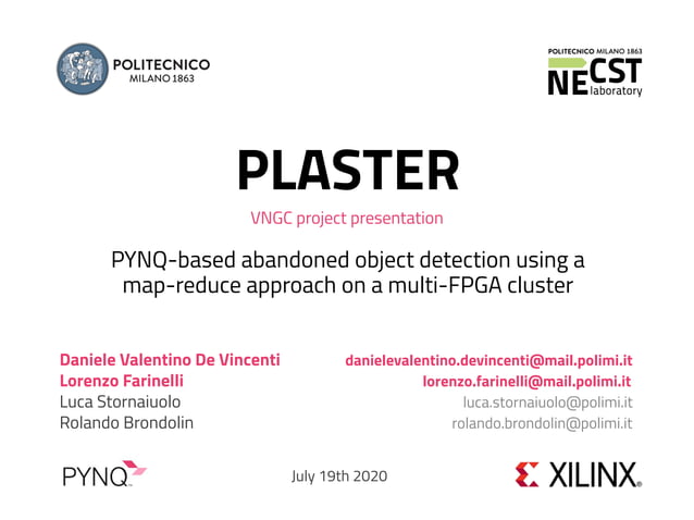 PLASTER - PYNQ-based abandoned object detection using a map-reduce ...