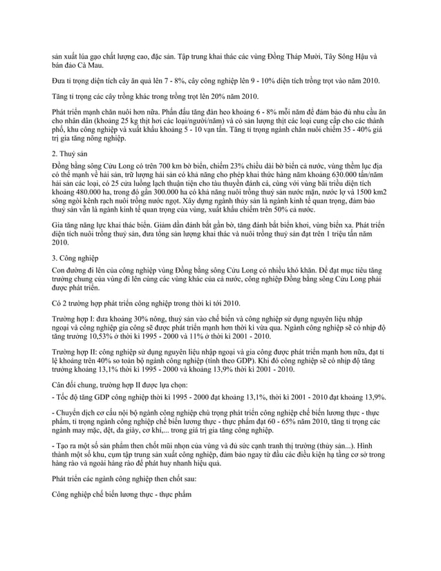 Vùng đồng bằng sông cửu long | DOCX