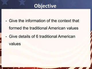 American belief and values | PPTX