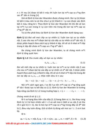 Về Định Lý Van Der Waerden, Số Ramsey Và Tập Đơn Sắc.docx