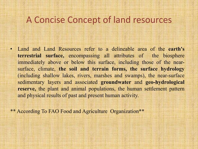 USE & MISUSE OF WATER RESOURCES & LAND RESOURCES | PPTX