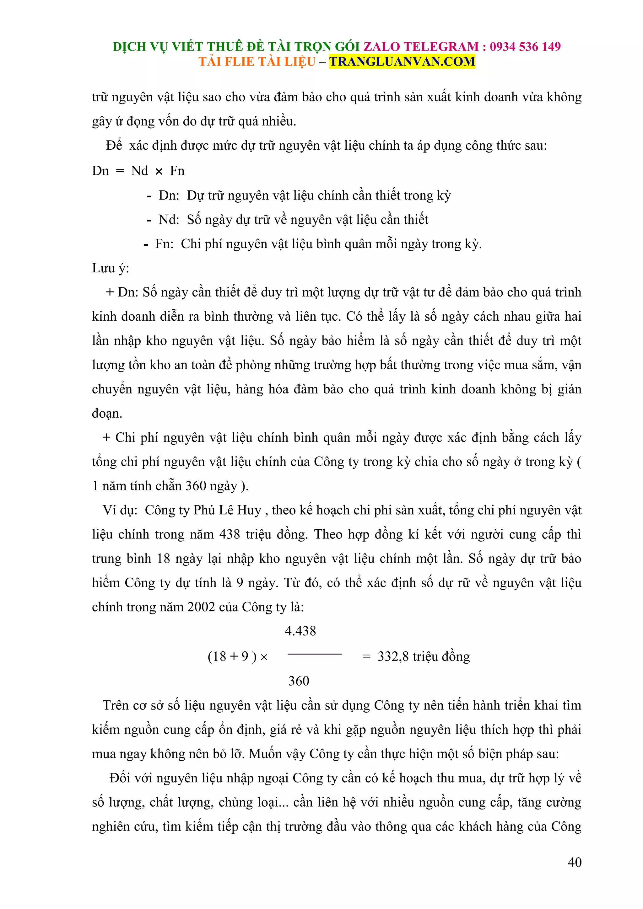 Vốn Lưu Động Và Hiệu Quả Sử Dụng Vốn Lưu Động Của Công Ty. | DOC