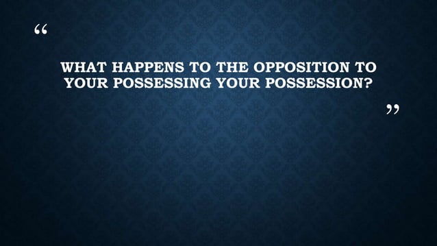 Possessing your possession | PPTX
