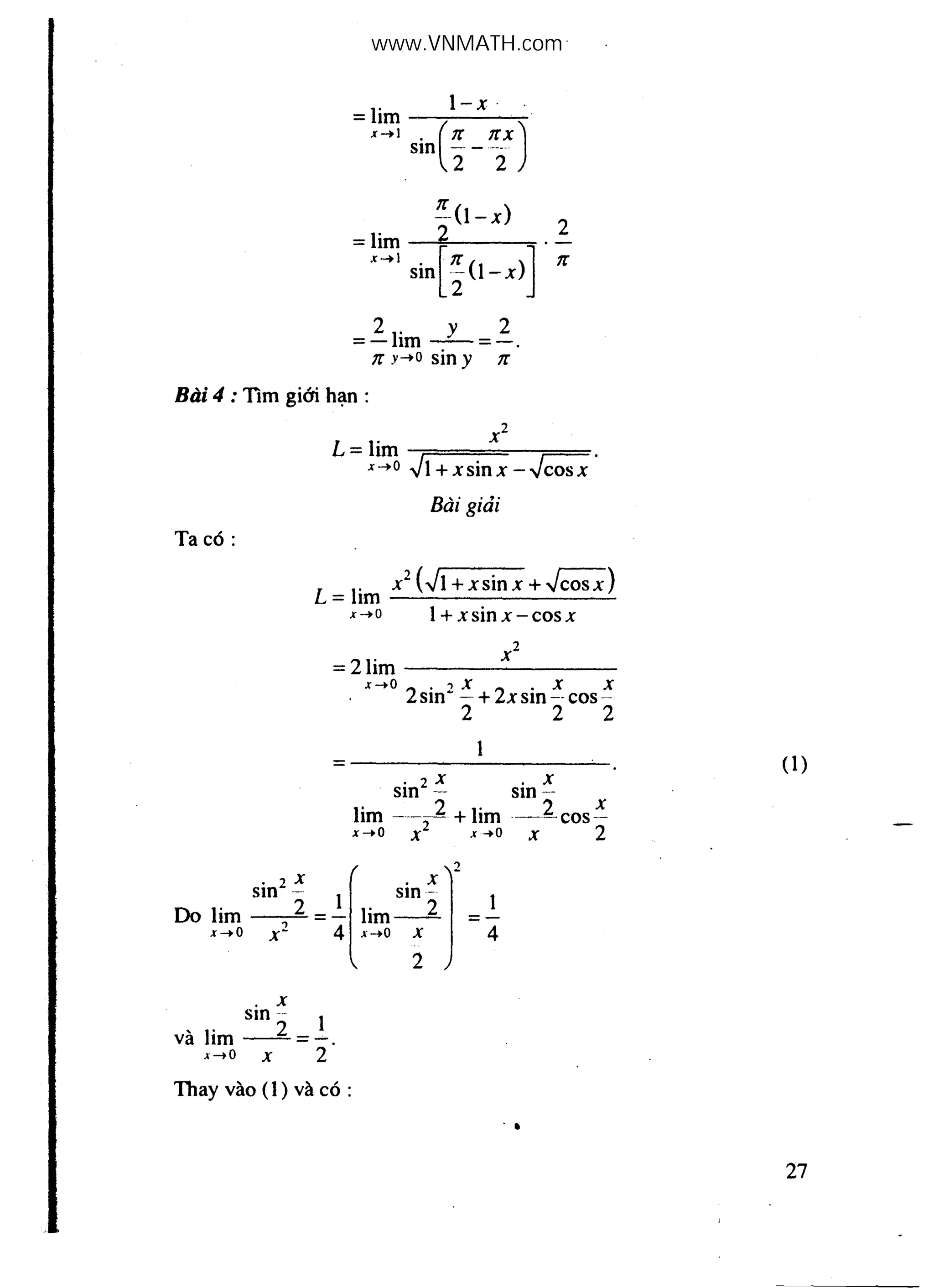 Chuyên đề tìm giới hạn nâng cao | PDF