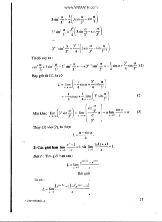 Chuyên đề tìm giới hạn nâng cao | PDF