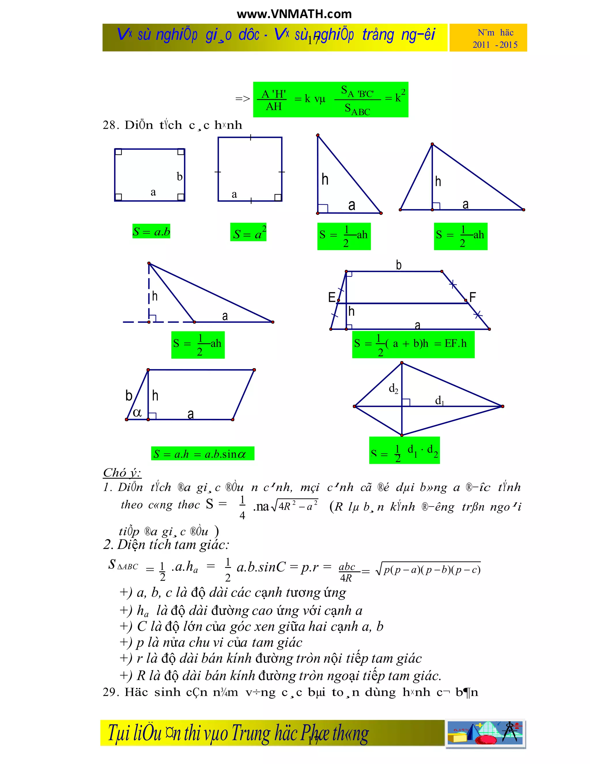 [Vnmath.com] he thong kien toan thcs dai so va hinh hoc | PDF