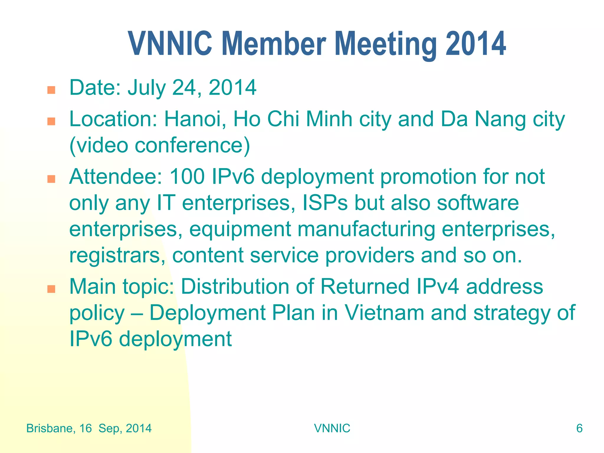 VNNIC Update, by Nguyen Thi Oanh [APNIC 38 / NIR SIG] | PDF