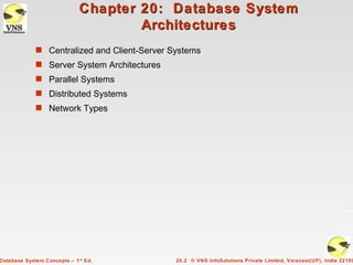 VNSISPL_DBMS_Concepts_ch20 | PPT