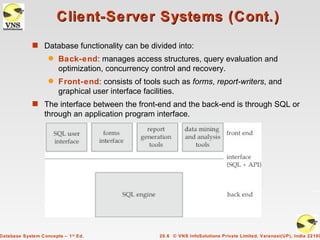 VNSISPL_DBMS_Concepts_ch20 | PPT | Operating Systems | Computer Software and Applications