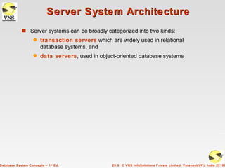 VNSISPL_DBMS_Concepts_ch20 | PPT | Operating Systems | Computer Software and Applications