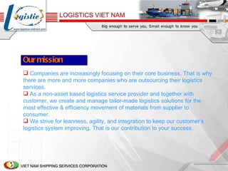 Vns logistics solution | PPT