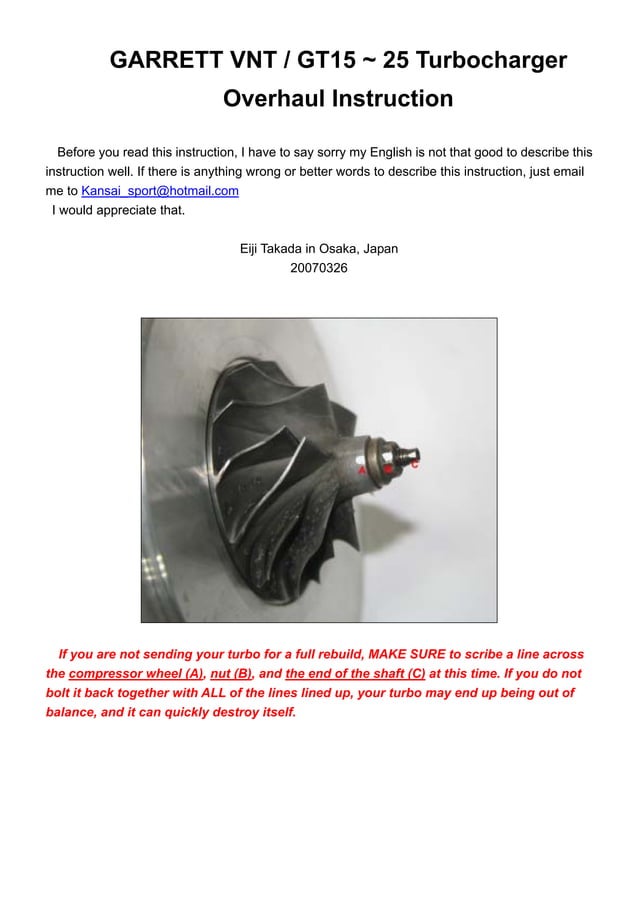 Vnt gt15~25 1 | PDF | Auto Repair | Automotive