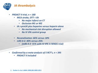 Stroke & thrombectomy - Dr. Jo Caekebeke | PPTX