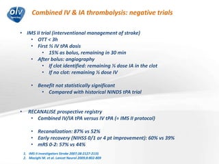 Stroke & thrombectomy - Dr. Jo Caekebeke | PPTX