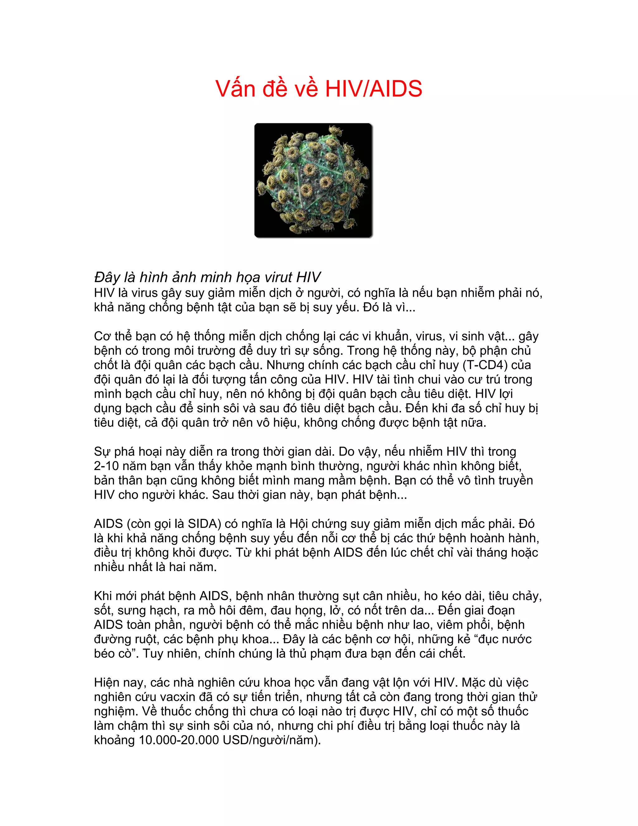 Vấn đề về hiv | DOC