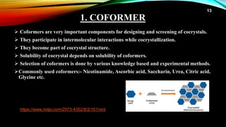 Pharmaceutical Cocrystals ppt | PPTX