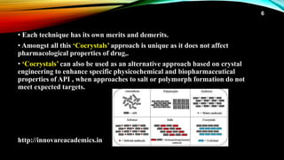 Pharmaceutical Cocrystals ppt | PPTX