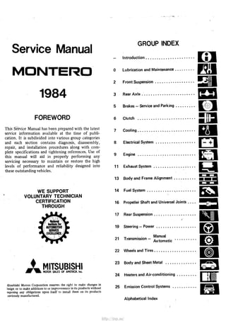 Vnx.su montero-1984-service-manual | PDF
