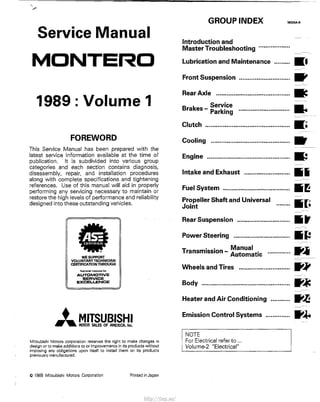 Vnx.su montero-1989-service-manual | PDF