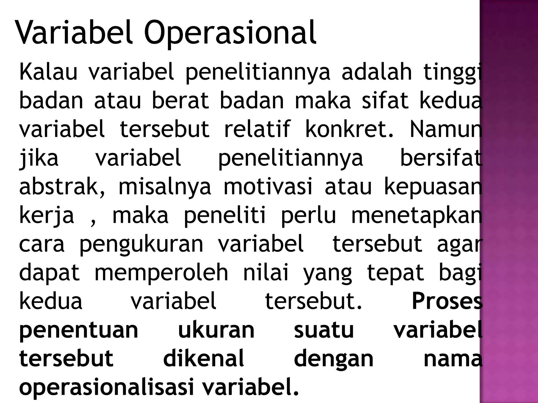 Variabel Operasional | PPTX