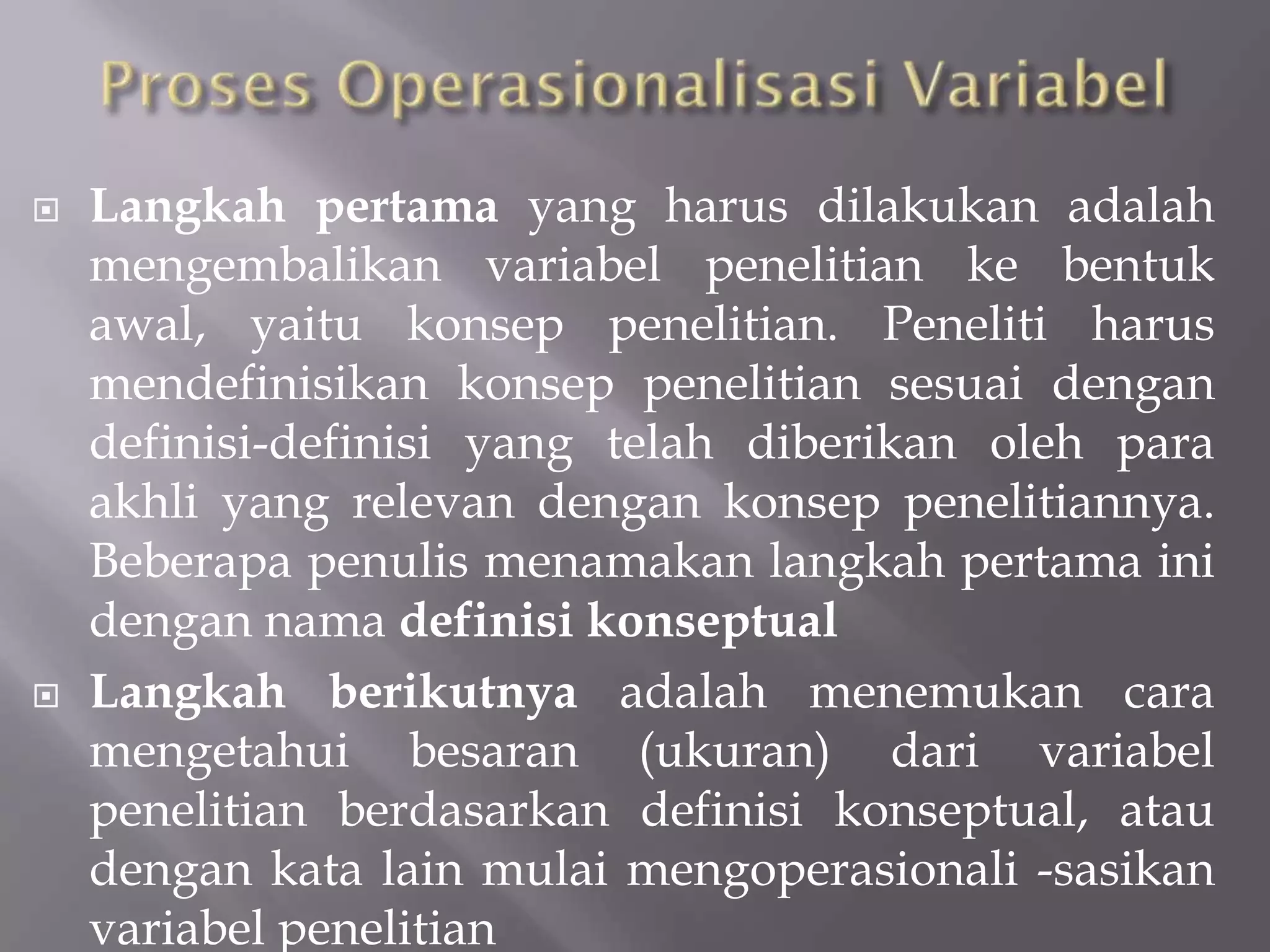 Variabel Operasional | PPTX