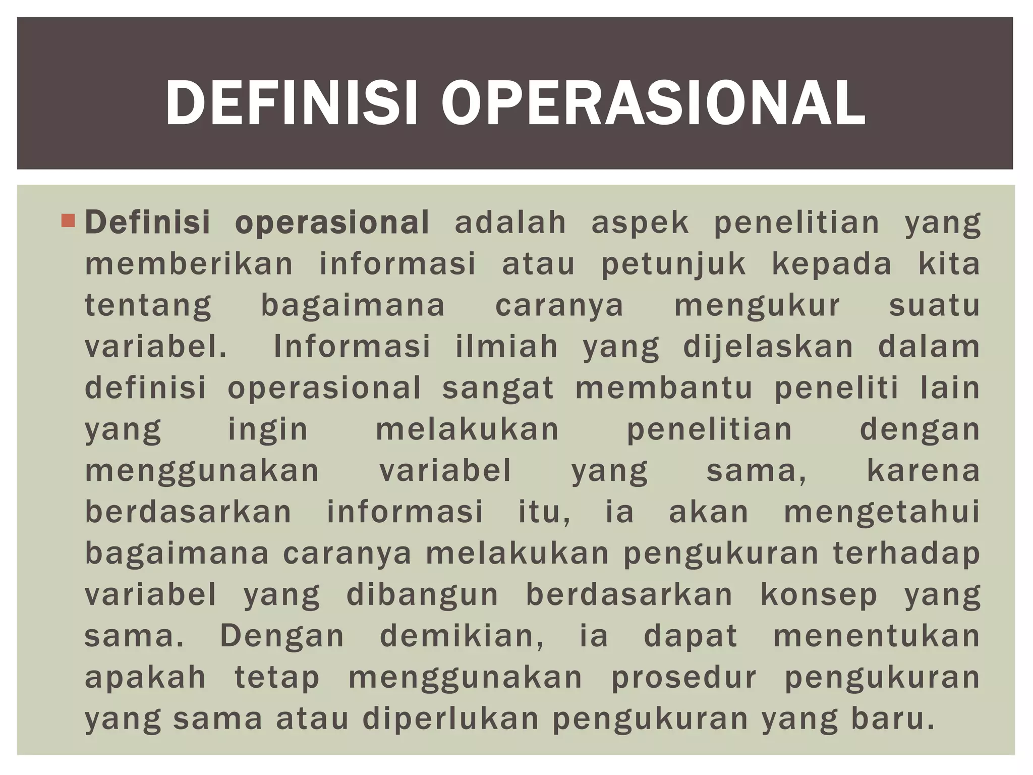 Variabel Operasional | PPTX