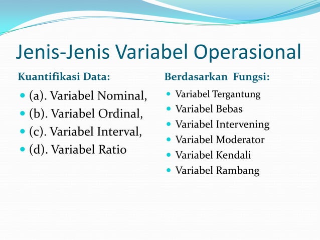 Variabel Operasional | PPTX