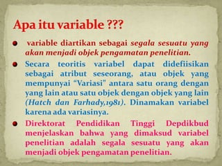 Variabel Operasional | PPTX