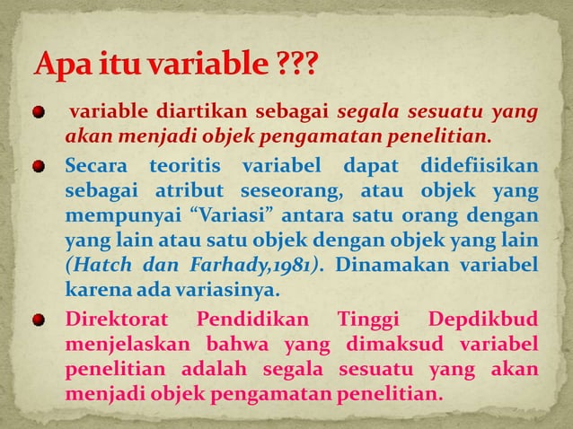 Variabel Operasional | PPTX