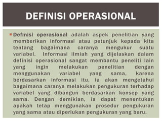 Variabel Operasional | PPTX